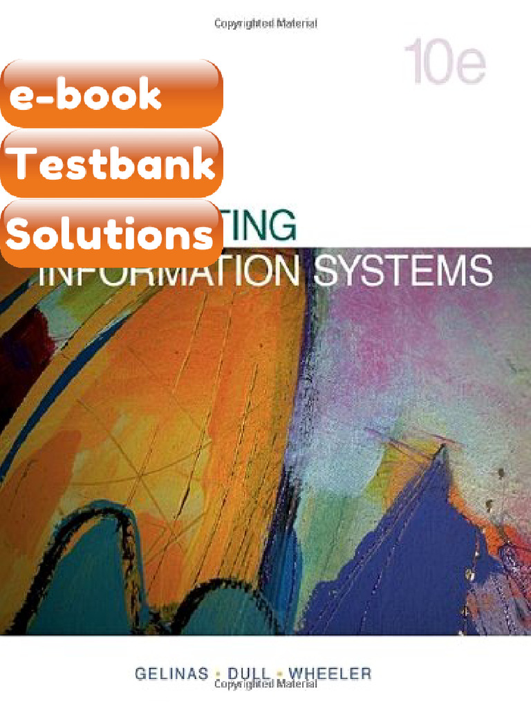 Testbank Accounting Information System Gelinas Gelinas 10th Edition ...