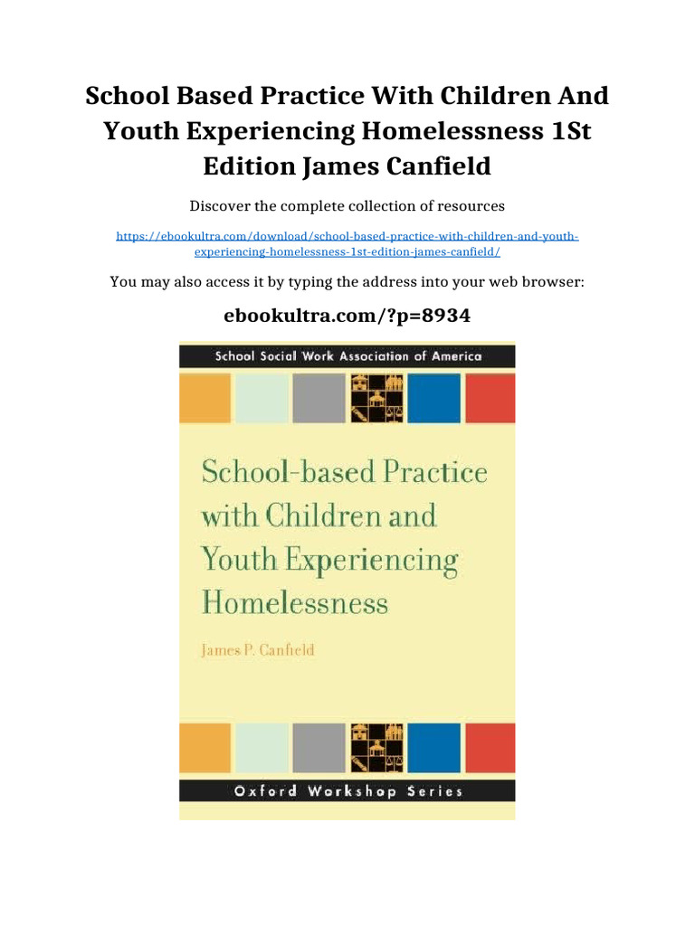School based Practice with Children and Youth Experiencing Homelessness ...