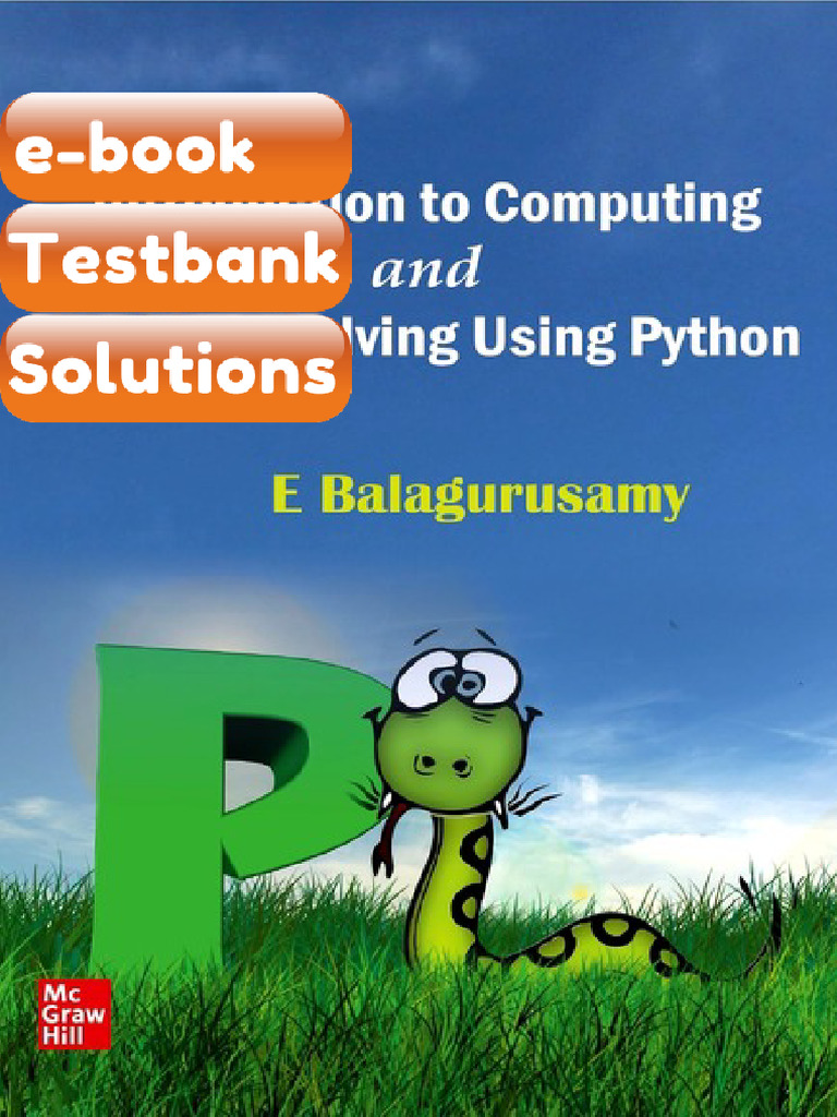 Testbank Introduction to Computing and Problem Solving Using Python 1st ...