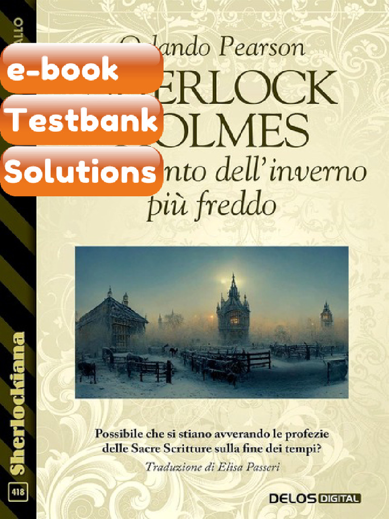 Testbank Sherlock Holmes e Lavvento Dellinverno Pi Freddo Orlando ...