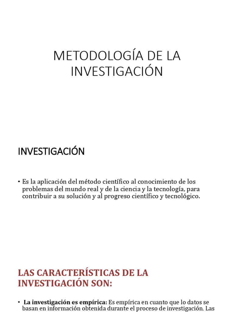 Metodos - Conceptos | PDF | Método científico | Busqueda empirica