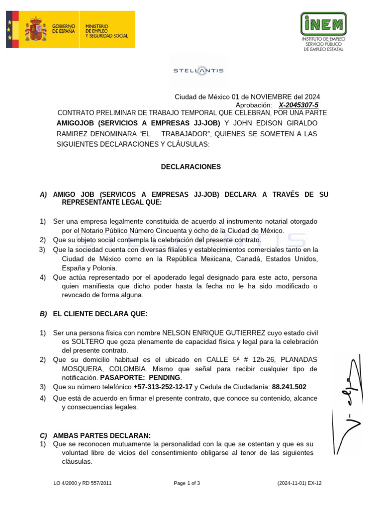 Contrato España | PDF | México