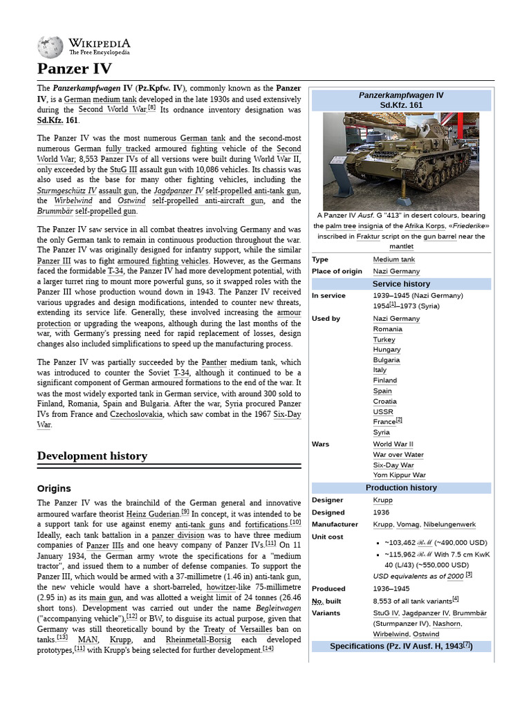 Panzer IV | PDF | Panzer Iv | Tanks