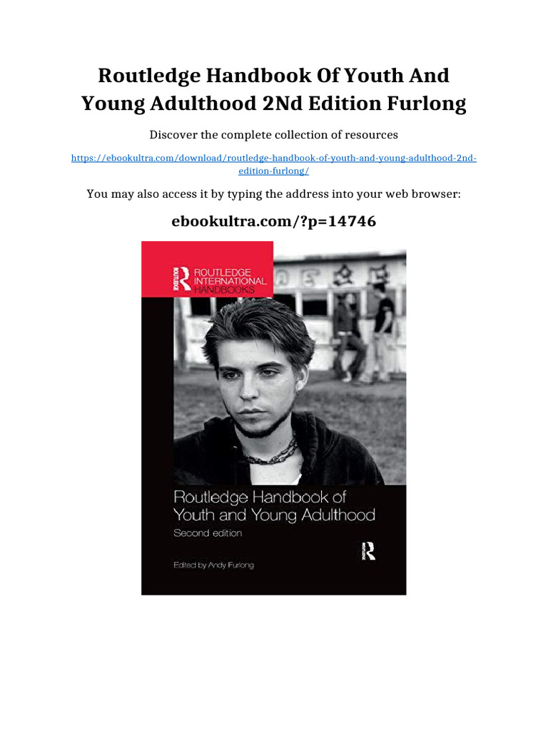 Routledge handbook of youth and young adulthood 2nd Edition Furlong ...