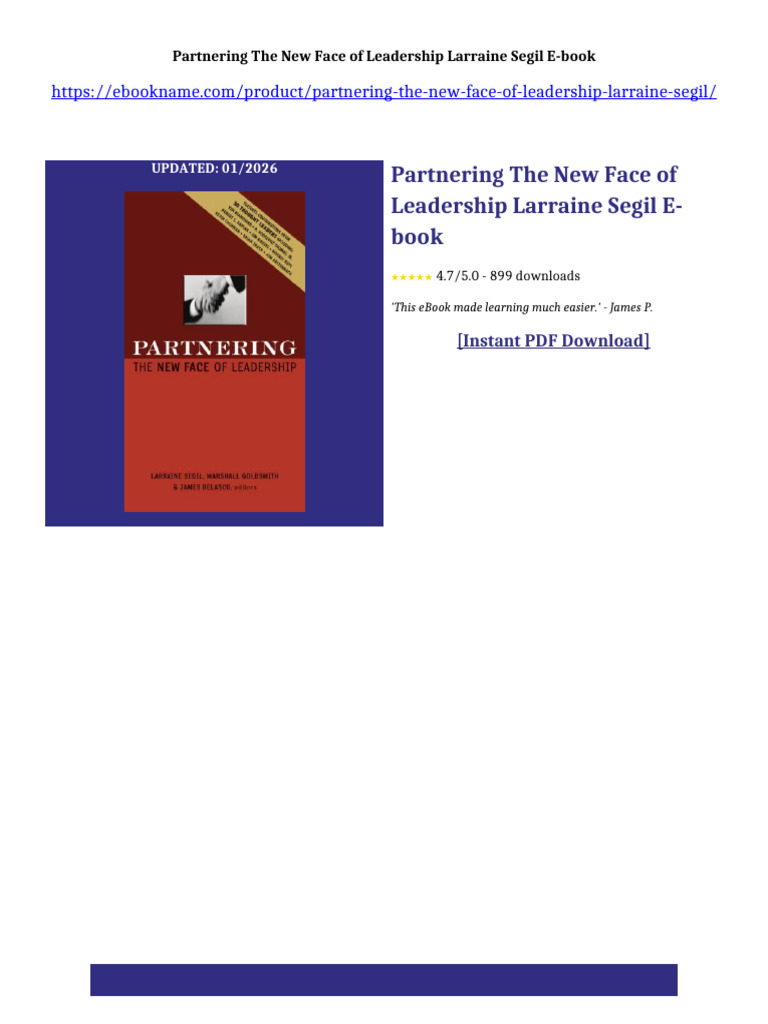 Partnering The New Face of Leadership Larraine Segil ebook testbank ...