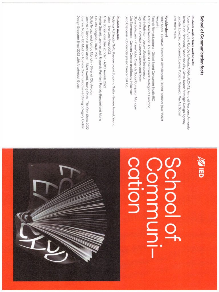 IED School of Communication2 | PDF