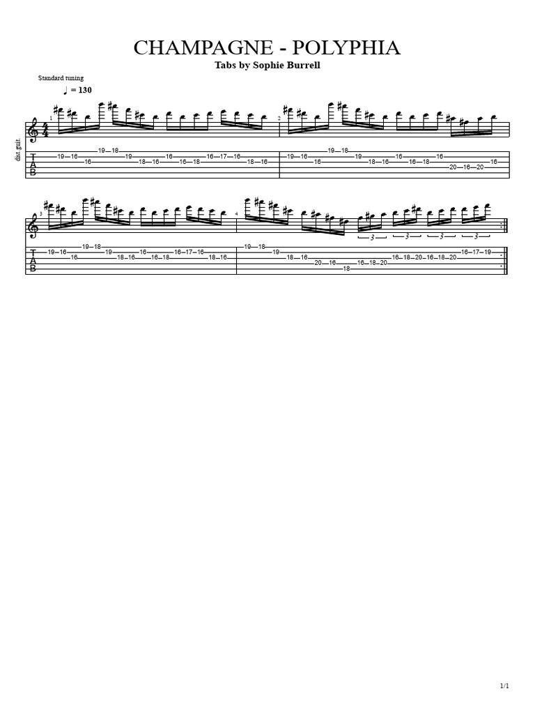 Champagne - Polyphia Tabs | PDF