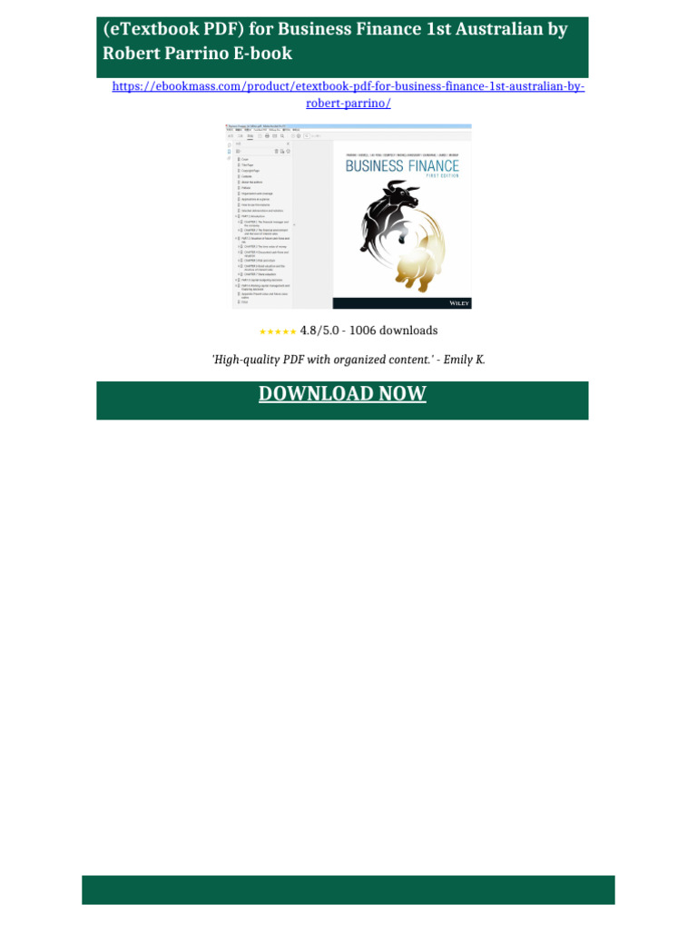 (eTextbook PDF) for Business Finance 1st Australian by Robert Parrino ...
