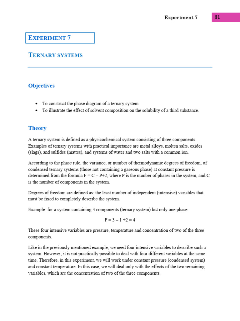 Physical Chemistry Lab Manual-2021 1 | PDF | Phase (Matter) | Phase Diagram