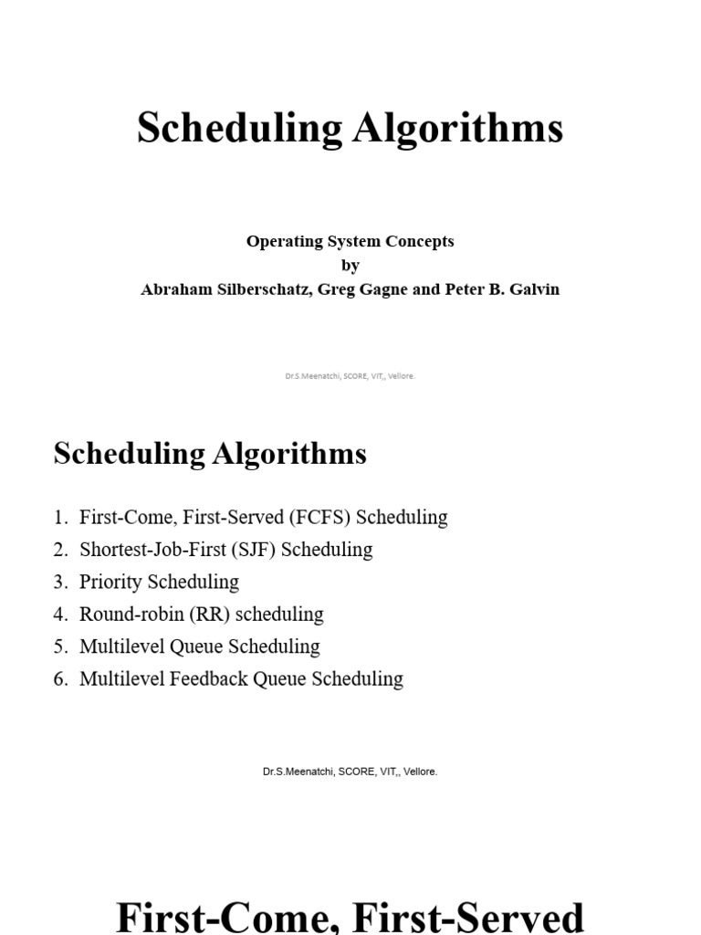 Scheduling Algorithms | PDF | Scheduling (Computing) | Computing