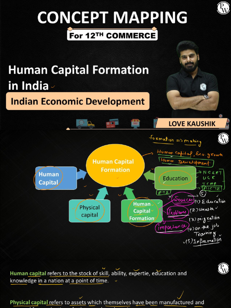 Human Capital Formation in India Class Notes Vishwaas (3) | PDF