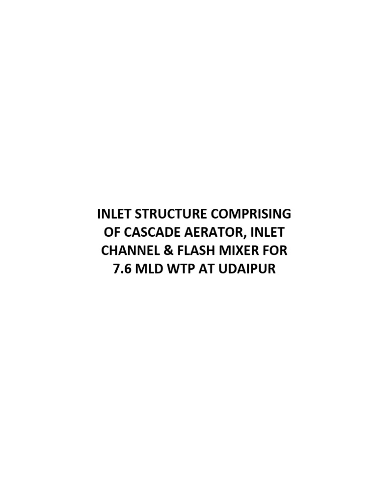Design Calculations of Inlet Sturcture | PDF | Young's Modulus | Bending