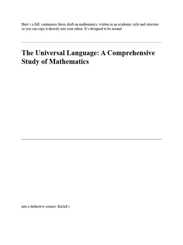 Thesis on Math | PDF | Mathematics | Geometry