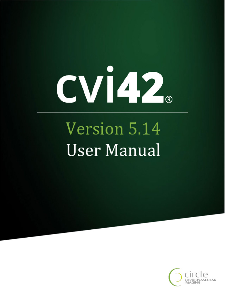 CVI42 User Manual | PDF | Ct Scan | Magnetic Resonance Imaging