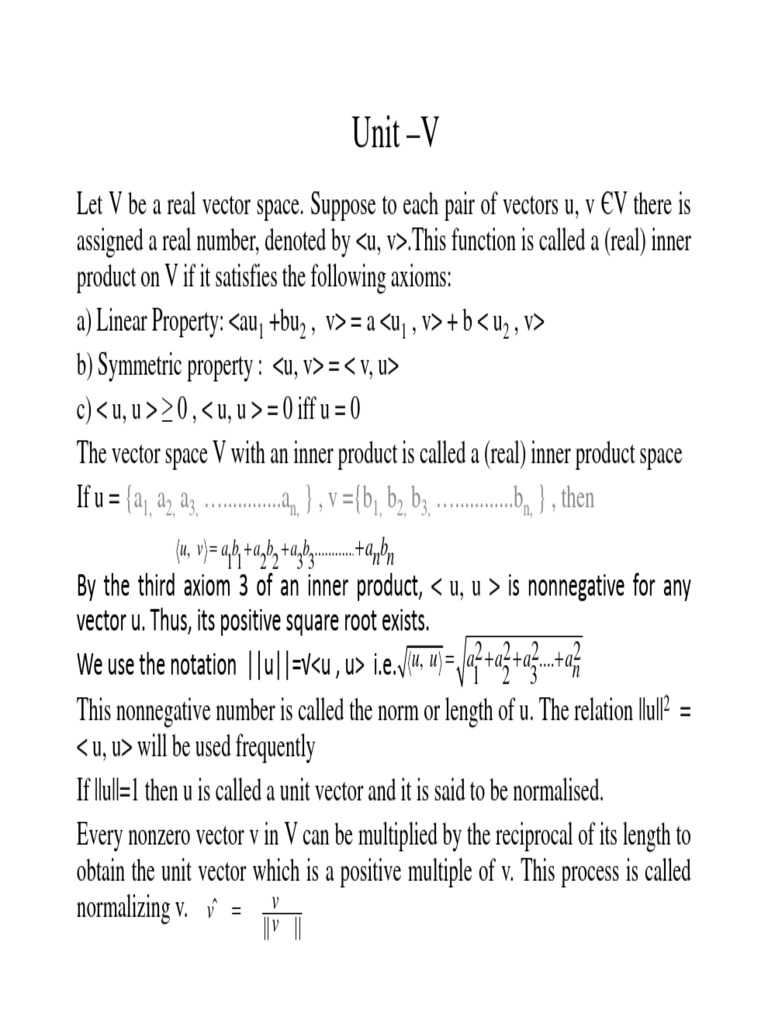 Inner Product Spaces | PDF | Vector Space | Mathematical Objects