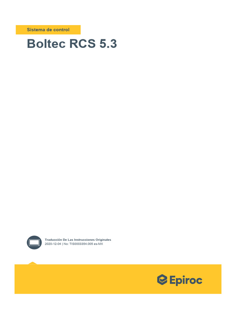 TIS0003354.005 Es-MX Boltec RCS 5.3 - Control System | PDF | Arranque