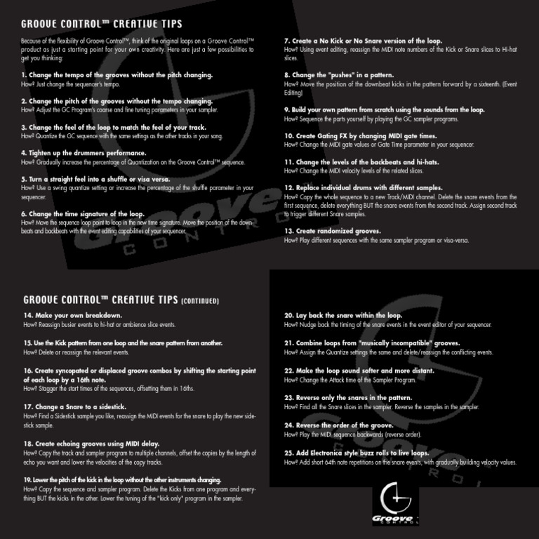 Creative Tips | PDF | Music Production | Sound Production