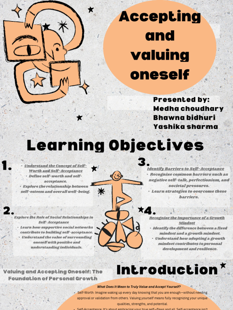 Accepting and valuing onself | PDF | Self Esteem | Psychological Resilience