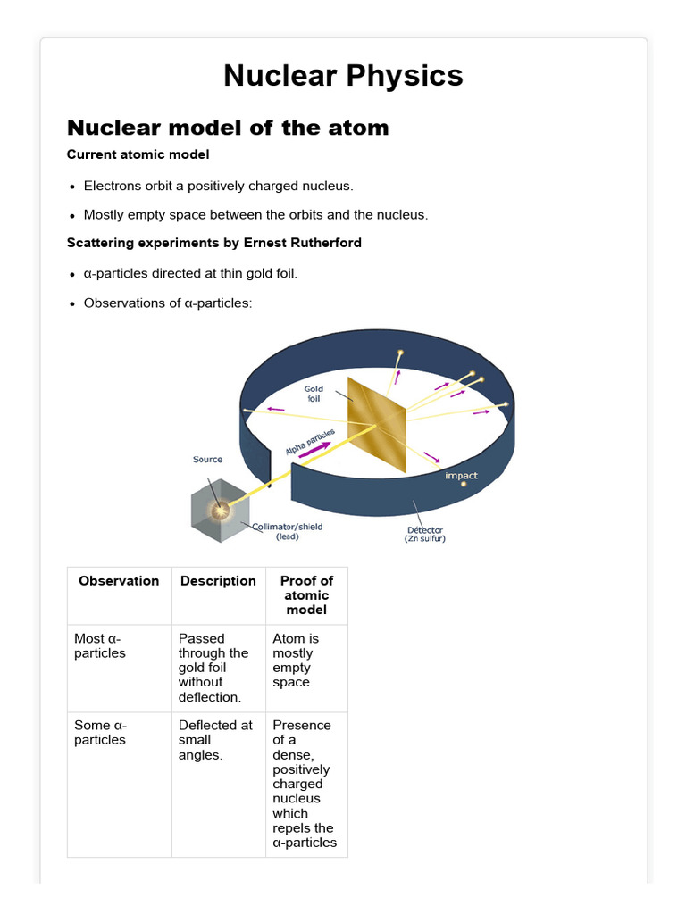 IGCSE Physics Nuclear Physics | PDF | Atomic Nucleus | Radioactive Decay