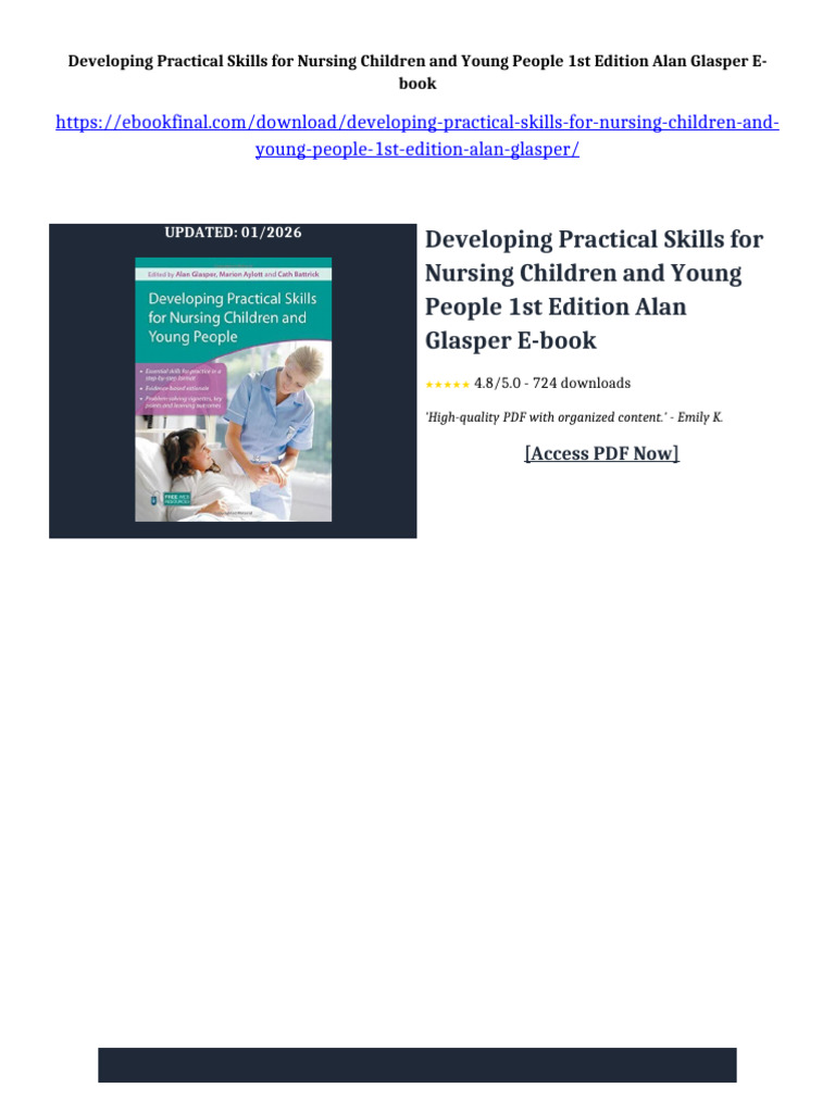 Developing Practical Skills for Nursing Children and Young People 1st ...
