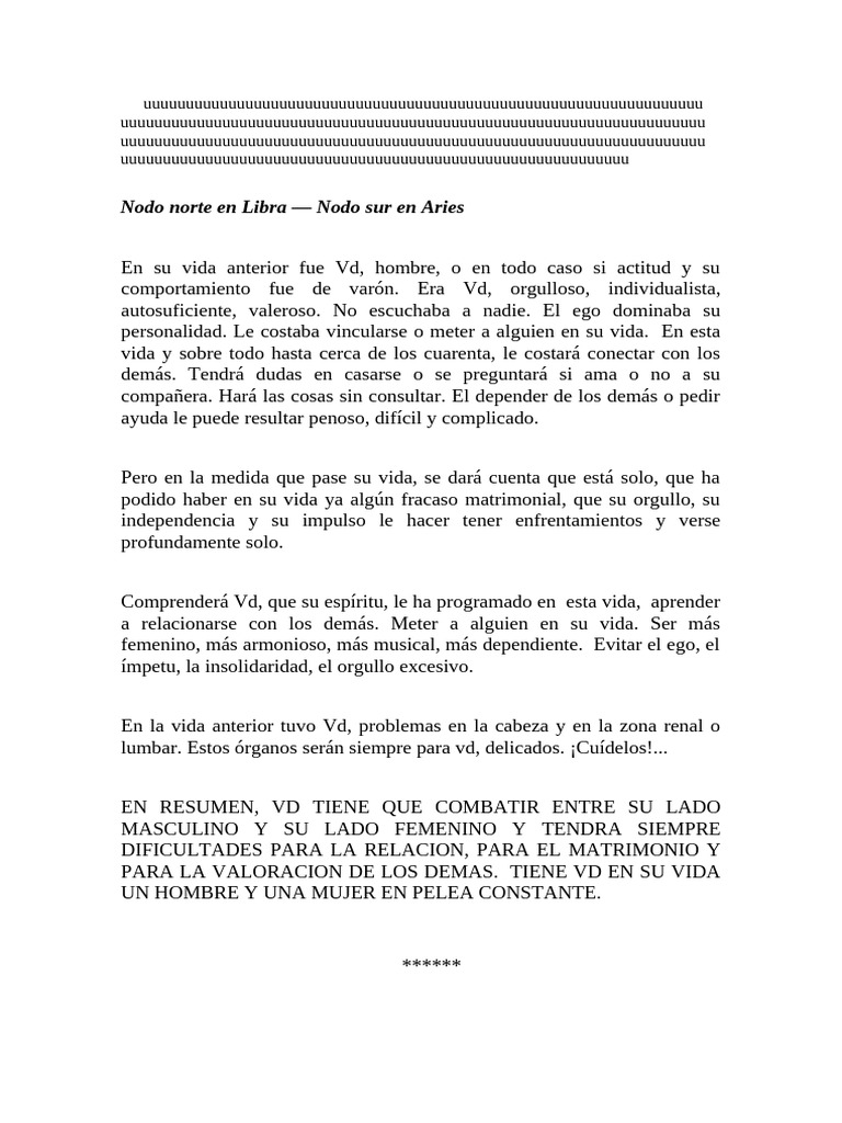 Nodo Norte en Libra | PDF | Amor | Karma
