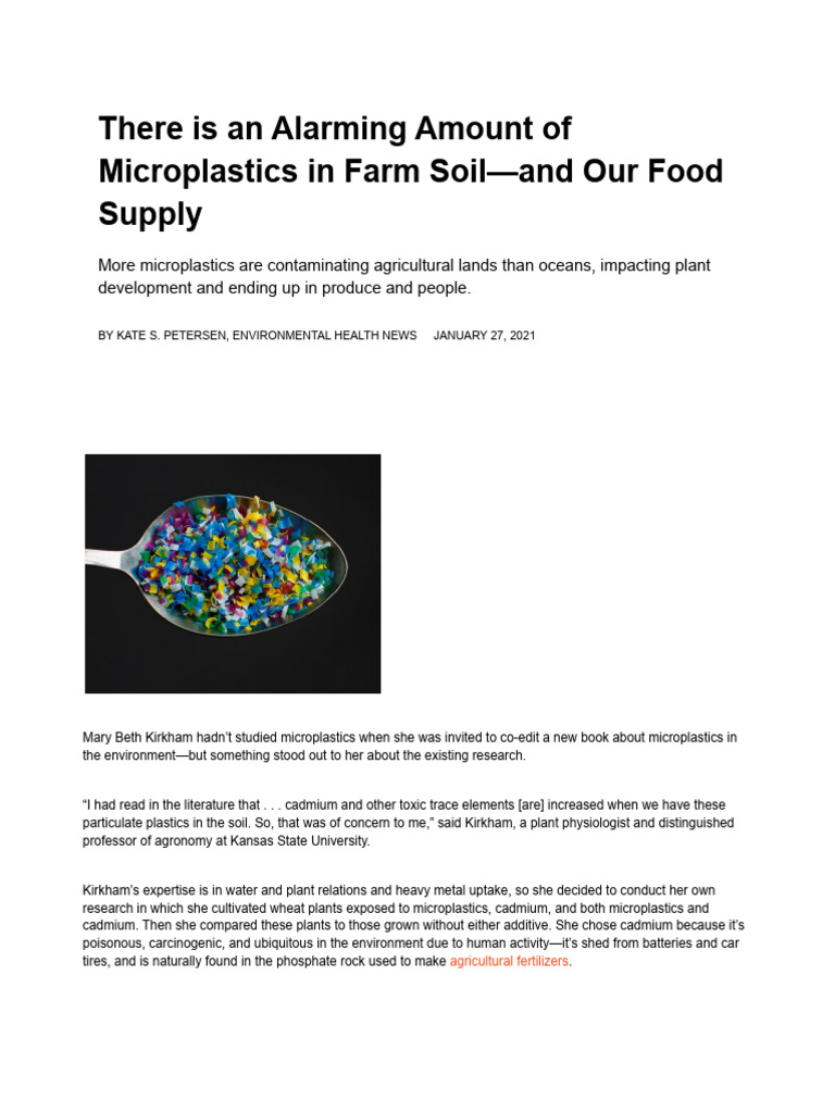 There Is An Alarming Amount of Microplastics | PDF | Soil | Mulch