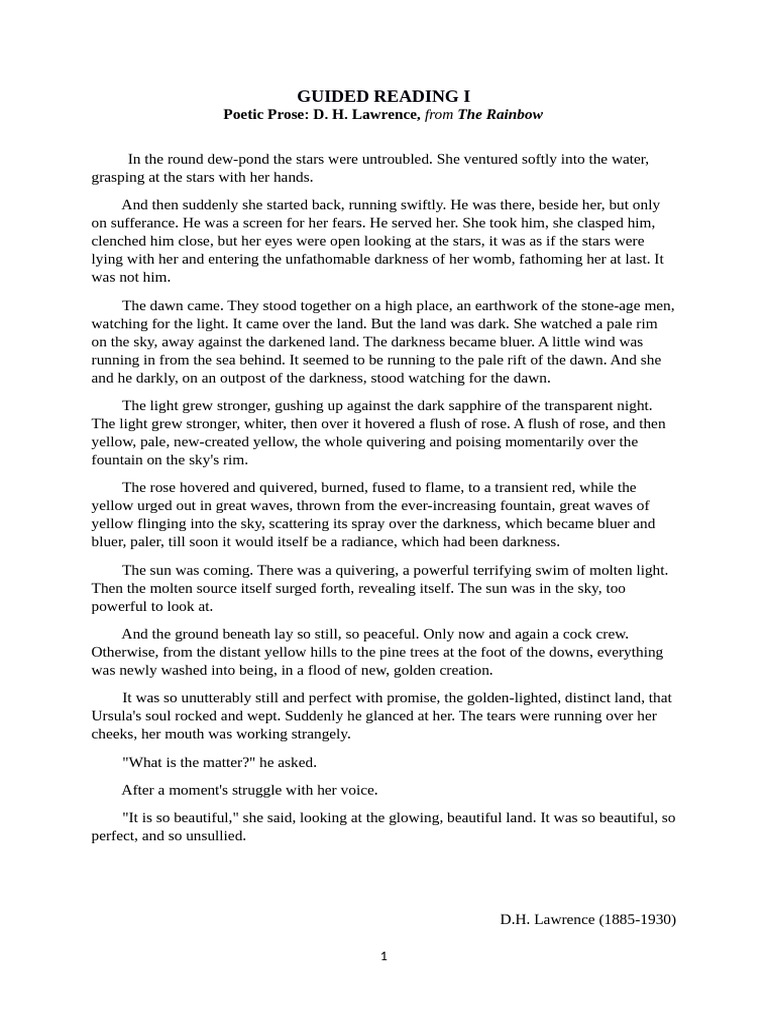D.H. Lawrence The Rainbow | PDF | Earth Phenomena