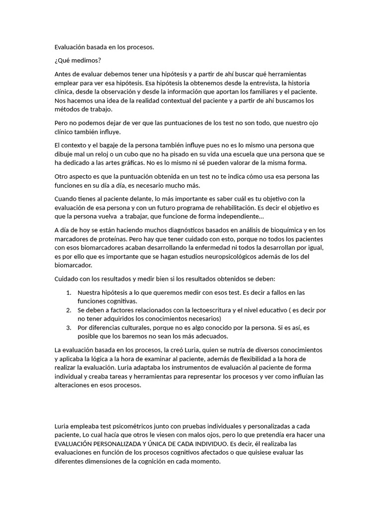 Luria Empleaba Test Psicométricos Junto Con Pruebas Individuales y ...