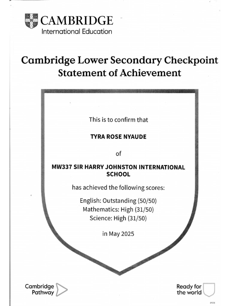 Cambridge Checkpoint | PDF