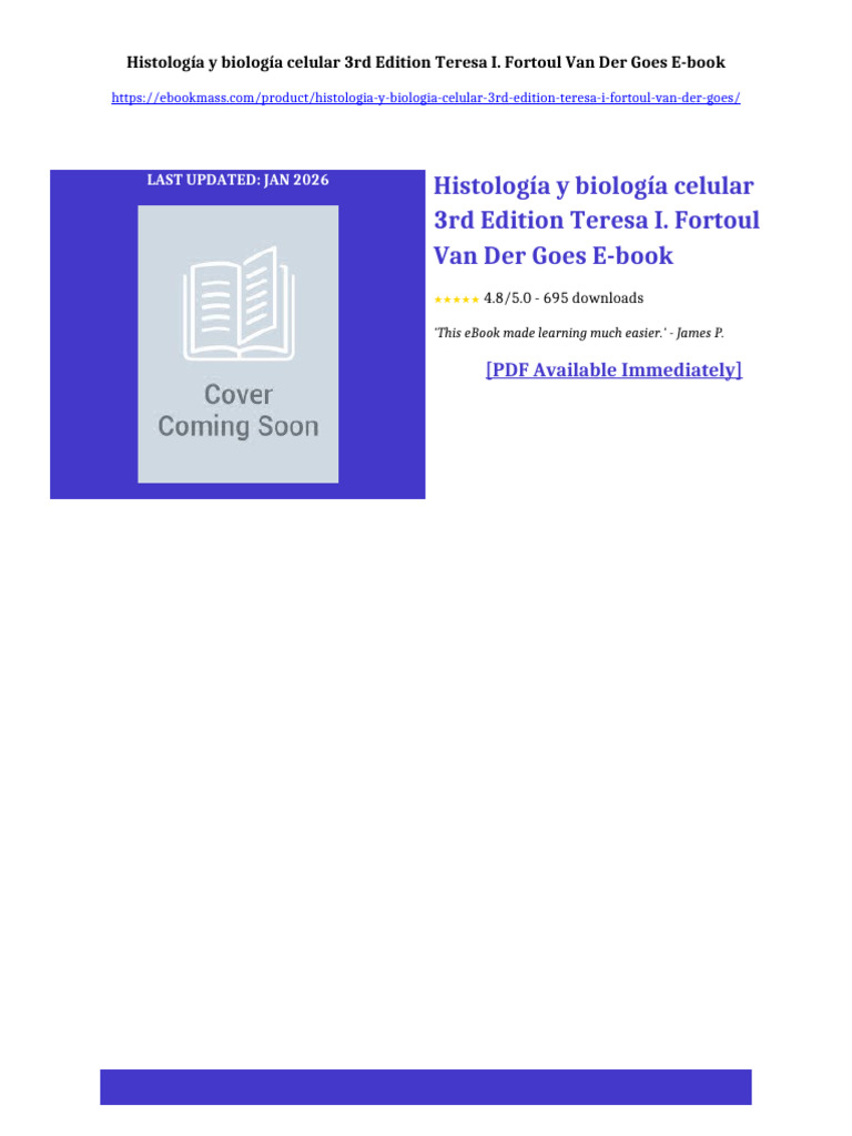 Histología y biología celular 3rd Edition Teresa I. Fortoul Van Der ...