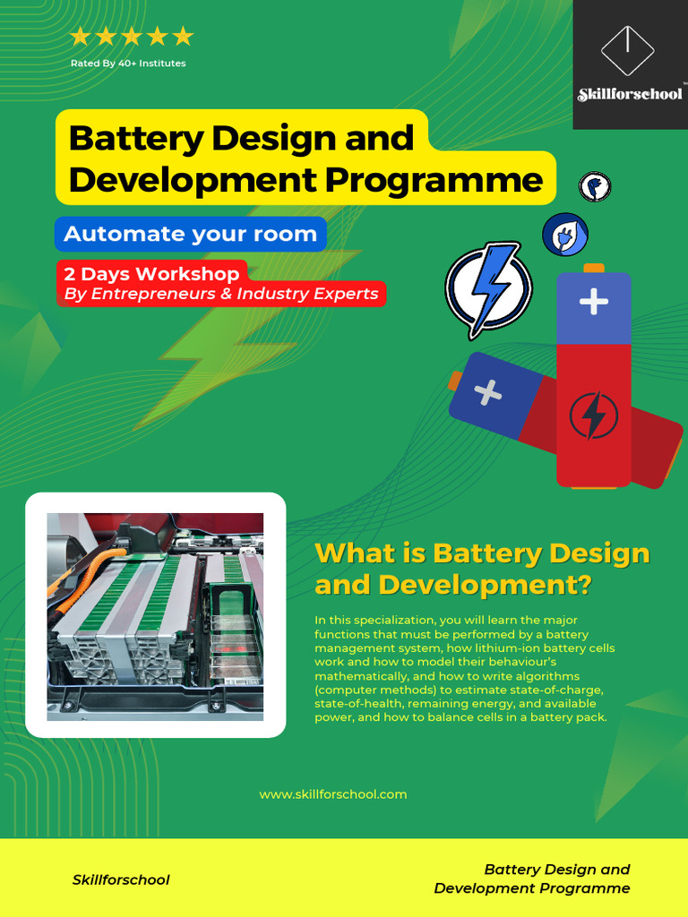Battery Design and Development Programme Skillforschool | PDF | Lithium ...