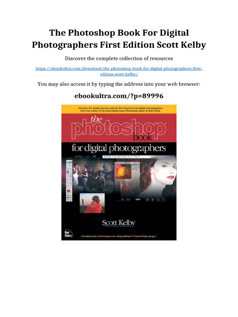 The Photoshop Book For Digital Photographers First Edition Scott Kelby ...