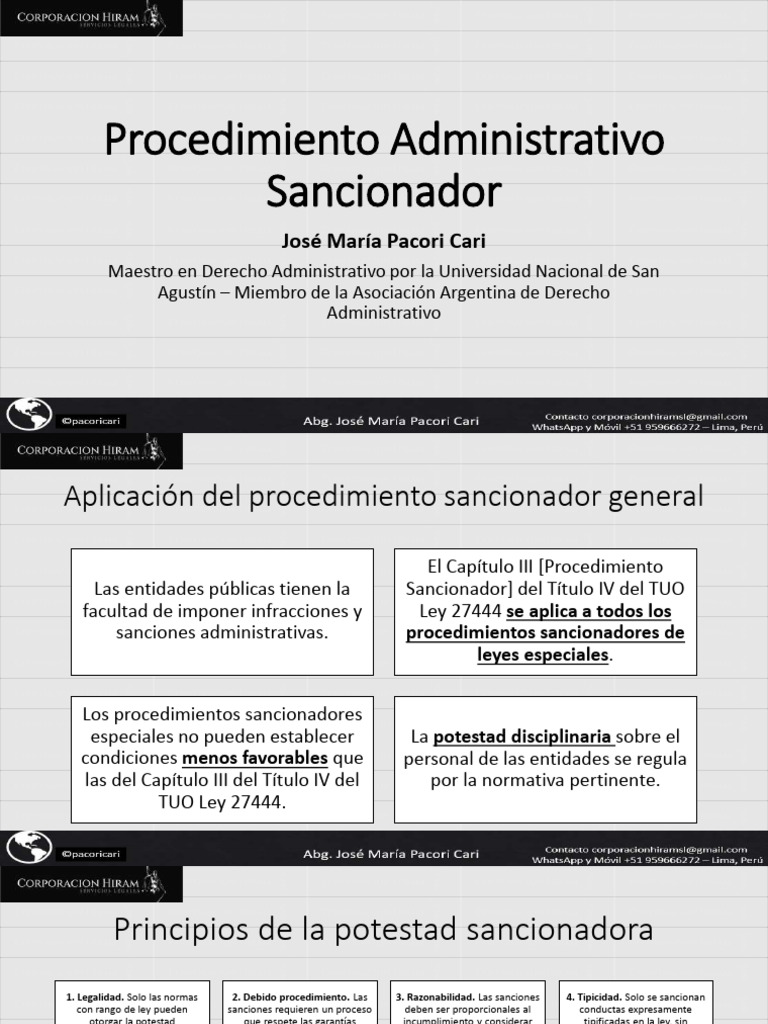 Procedimiento Administrativo Sancionador y Procedimiento Administrativo ...