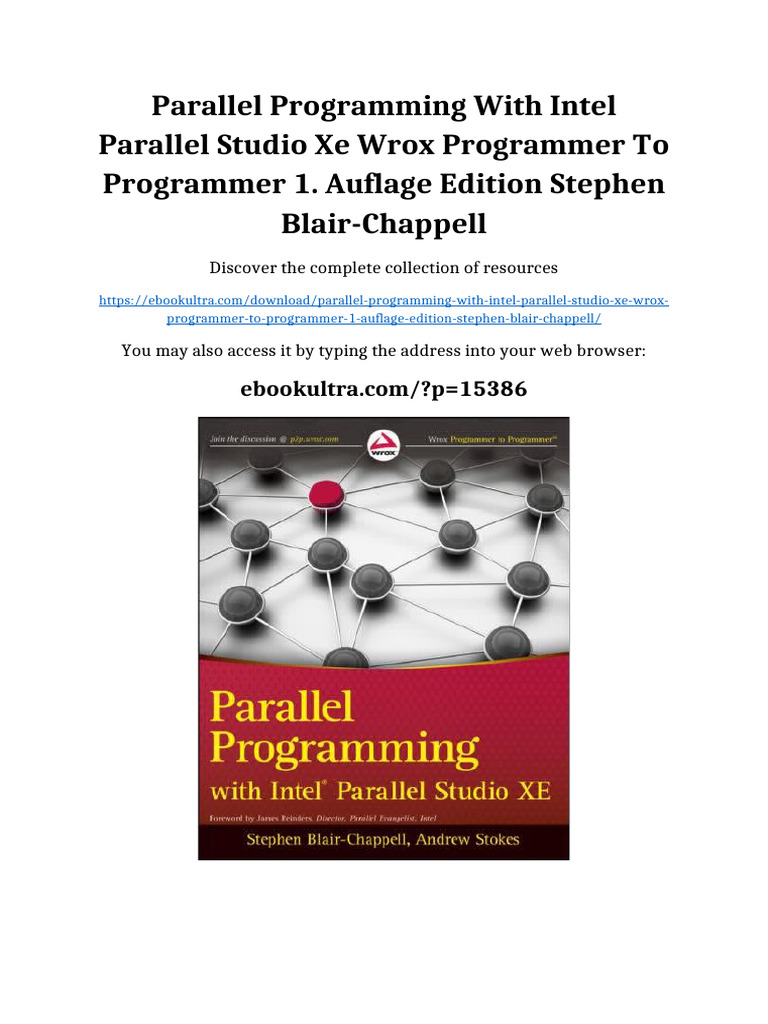 Parallel Programming With Intel Parallel Studio XE Wrox Programmer To ...
