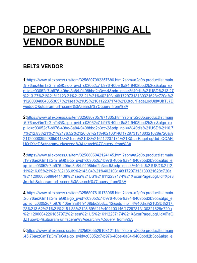 All Vendor Bundle | PDF