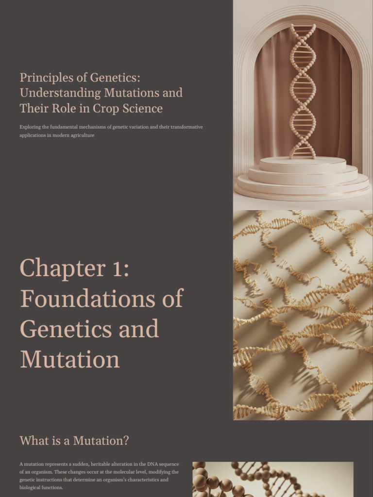 Principles of Genetics Understanding Mutations and Their Role in Crop ...