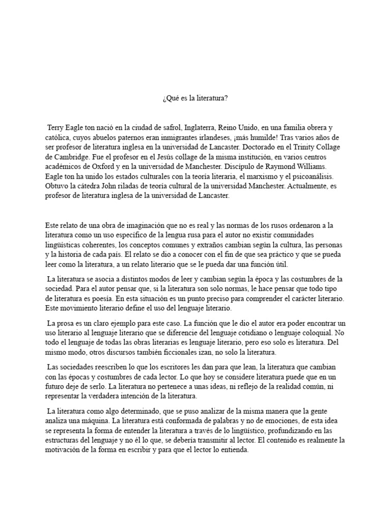 Terry Eagleton Nació en El Año 1943 | PDF | Comunicación humana