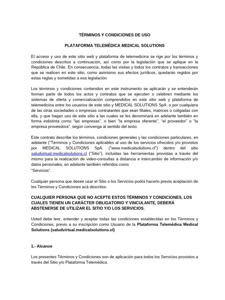 Condiciones Uso
