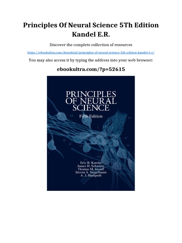 Principles of neural science 5th Edition Kandel E.R. full chapters ...