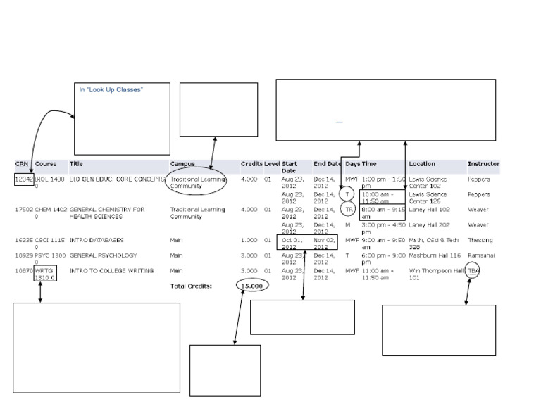 Sample Schedule With Descriptions | PDF