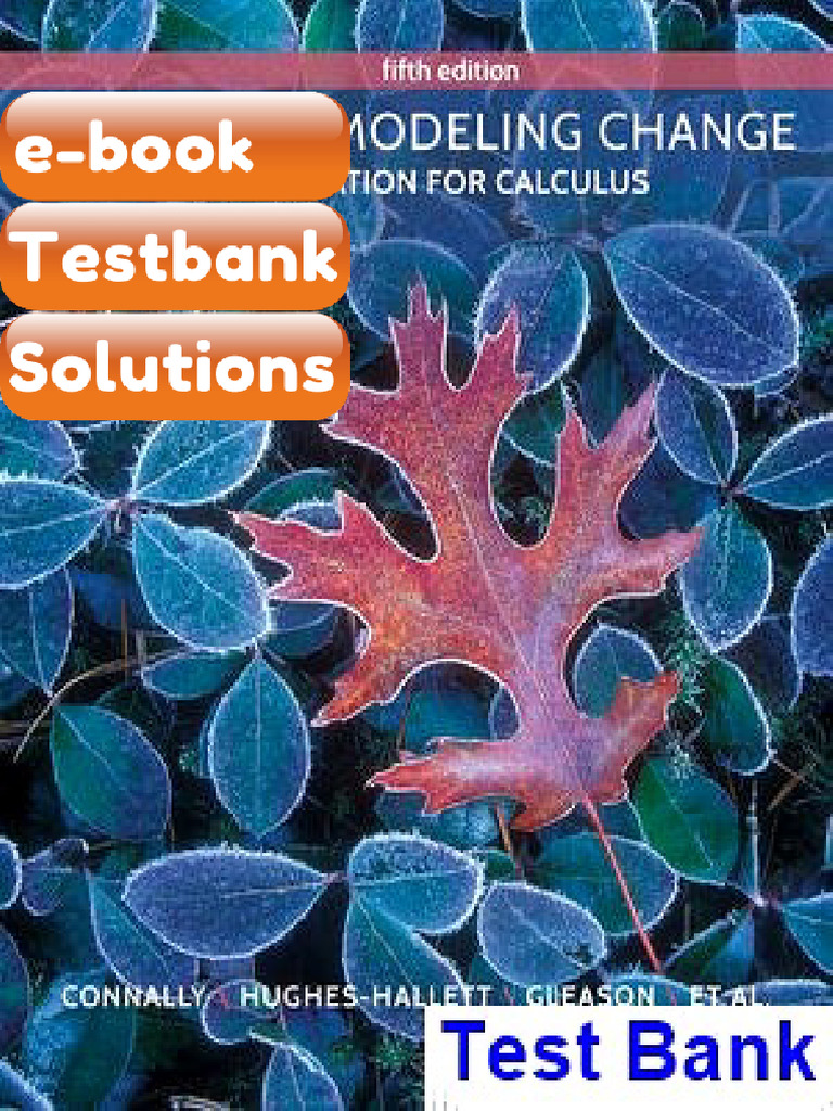 Testbank Functions Modeling Change a Preparation for Calculus 5th ...