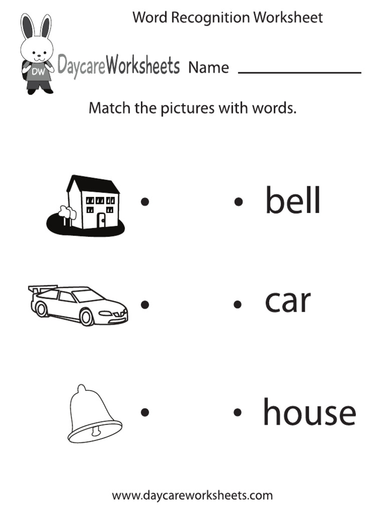 Word Recognition Worksheet | PDF