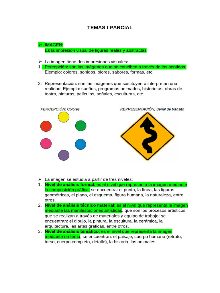 TEMAS I PARCIAL | PDF | Color | Rojo