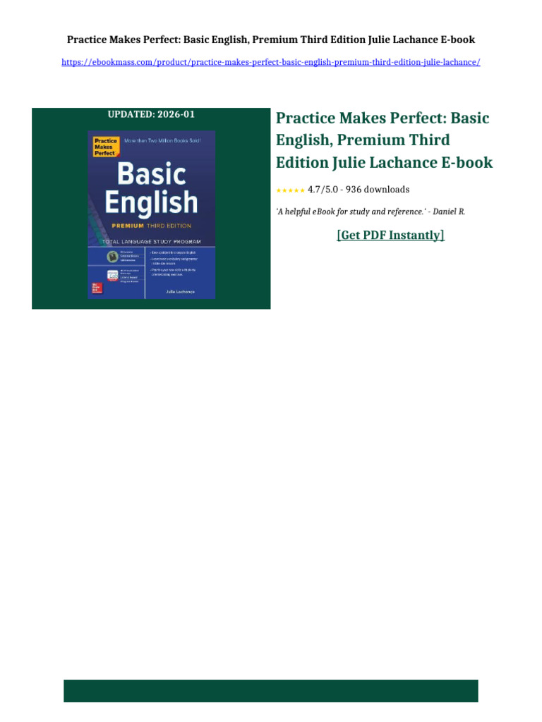 Practice Makes Perfect: Basic English, Premium Third Edition Julie ...