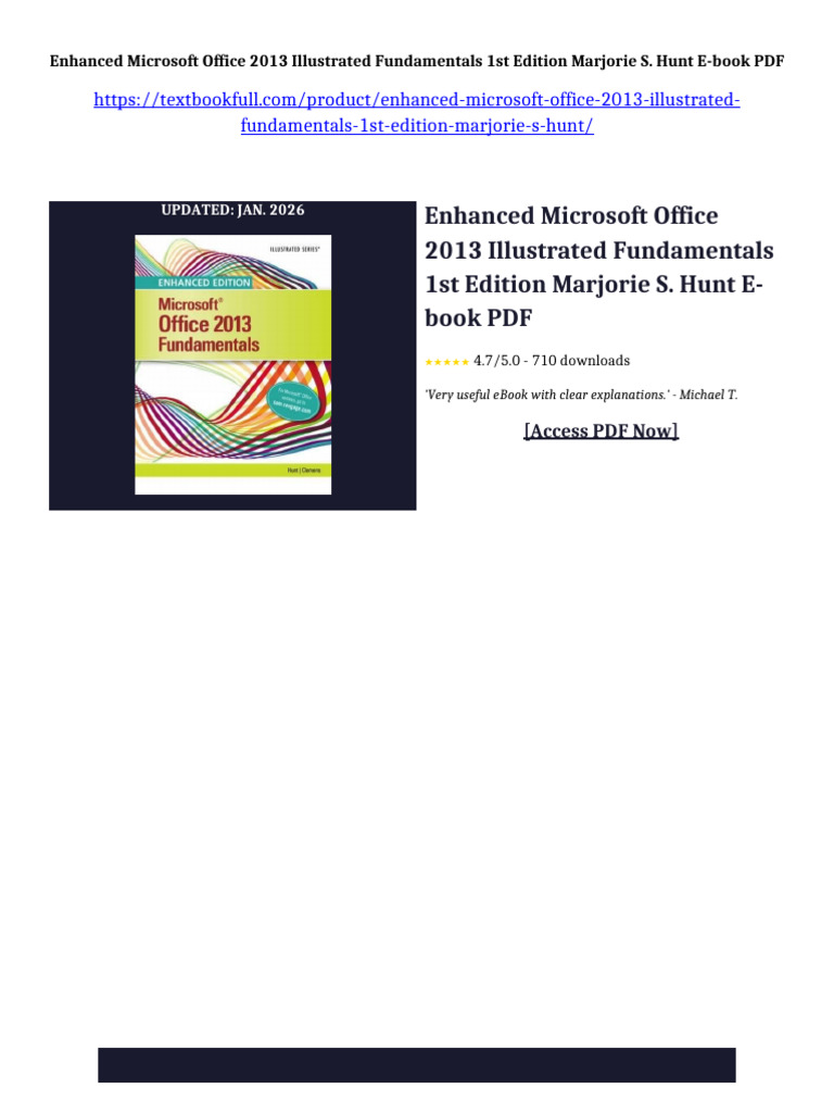 Enhanced Microsoft Office 2013 Illustrated Fundamentals 1st Edition ...