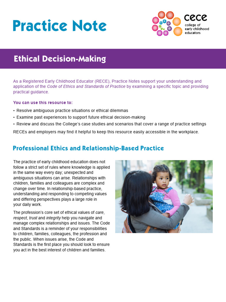 Practice Note Ethical Decision Making | PDF | Decision Making | Value ...