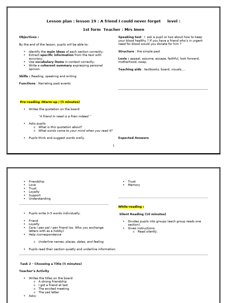 By the End of the Lesson | PDF | Human Communication | Cognition
