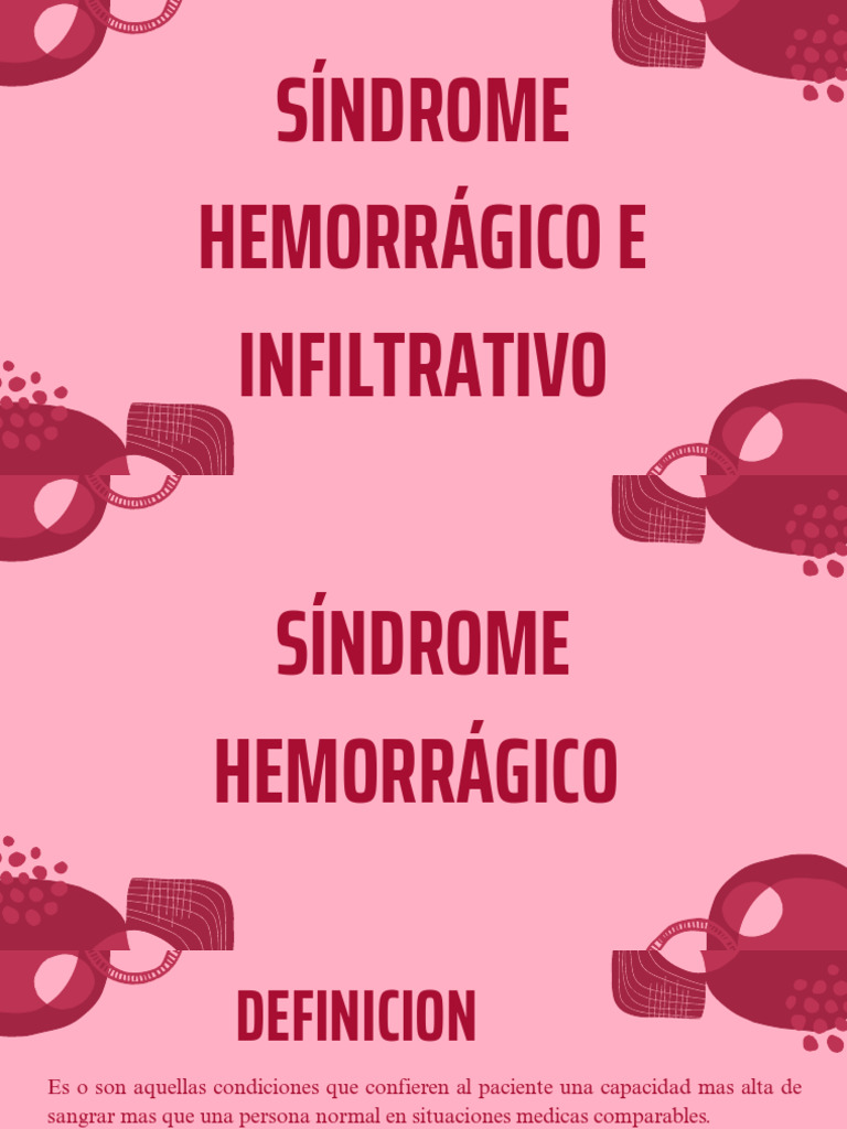 Sindrome Hemorrágico e Infiltrativo - 091743 | PDF | Coagulación ...