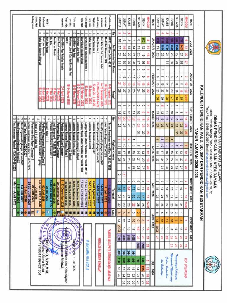Kaldik 2025-2026 | PDF