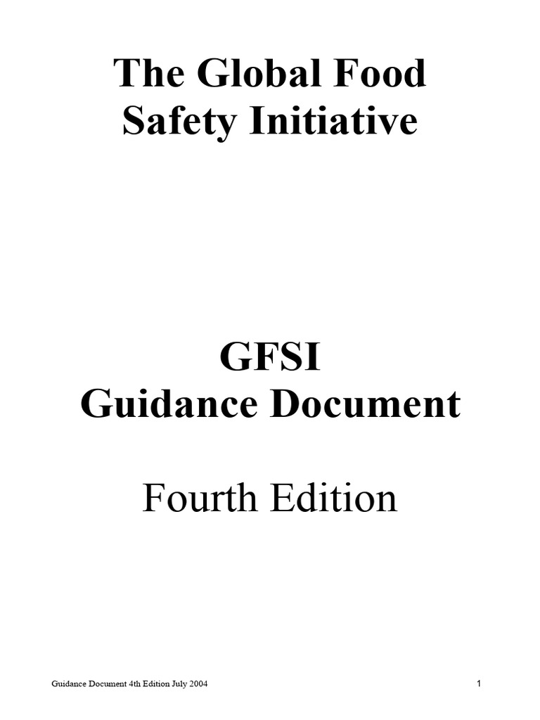 GFSI Guidance Document 4th Edition[1] | PDF | Food Safety | Audit